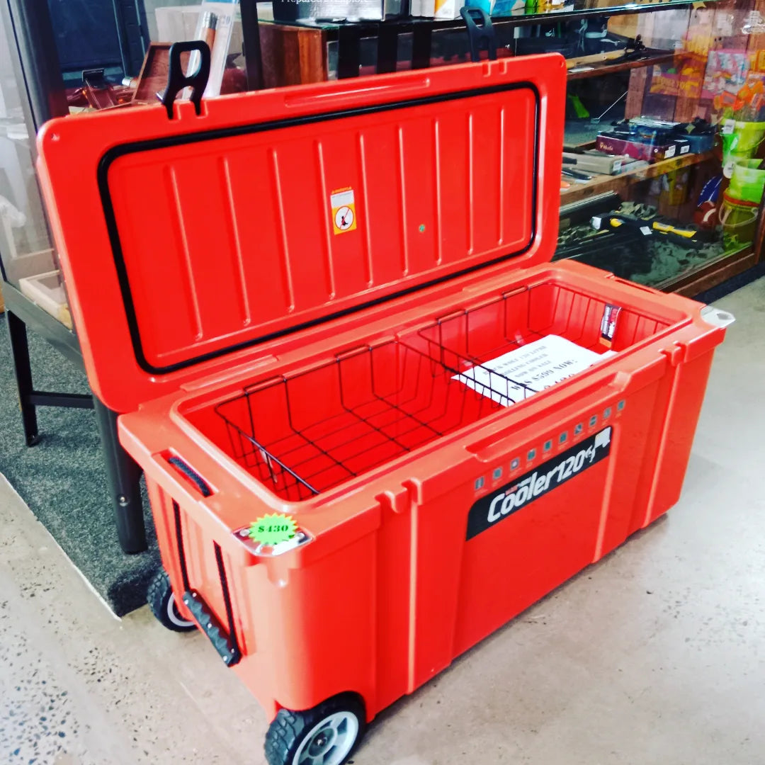 Gigantic Red Esky by Blackwolf – Byron Bay Camping & Disposals