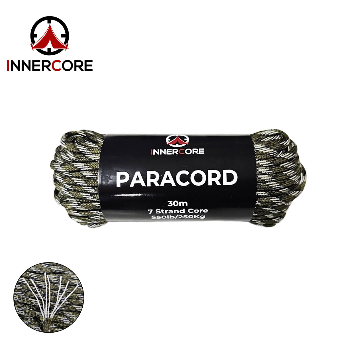 Innercore 7 Strand Paracord - 30m/100ft – Byron Bay Camping & Disposals