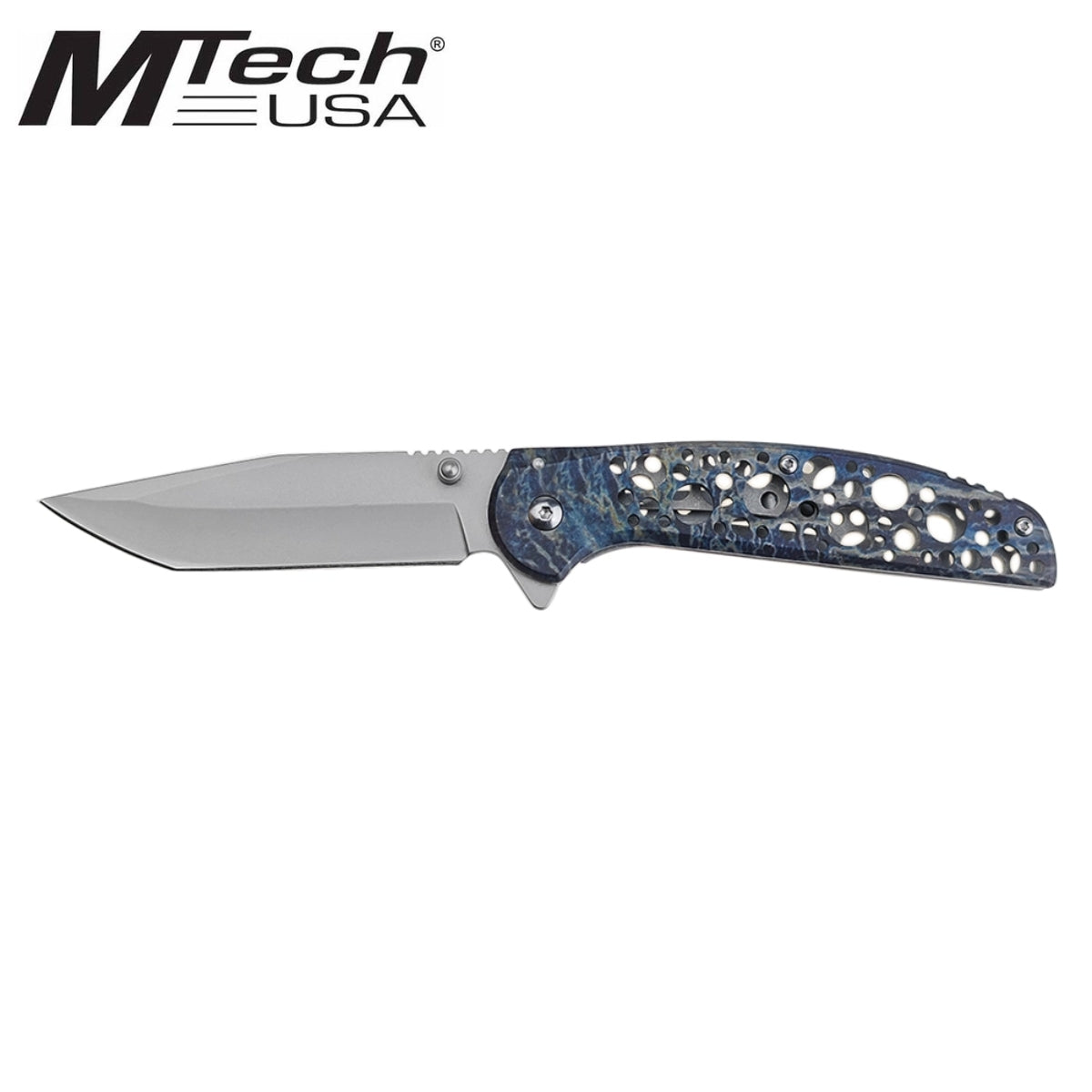 MTech USA Blue Marble Pocket Knife – Byron Bay Camping & Disposals