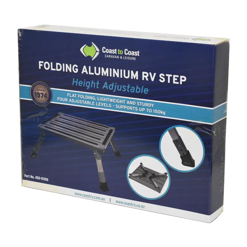 Coast Height Adjustable Folding Aluminium Caravan Step – Byron Bay ...