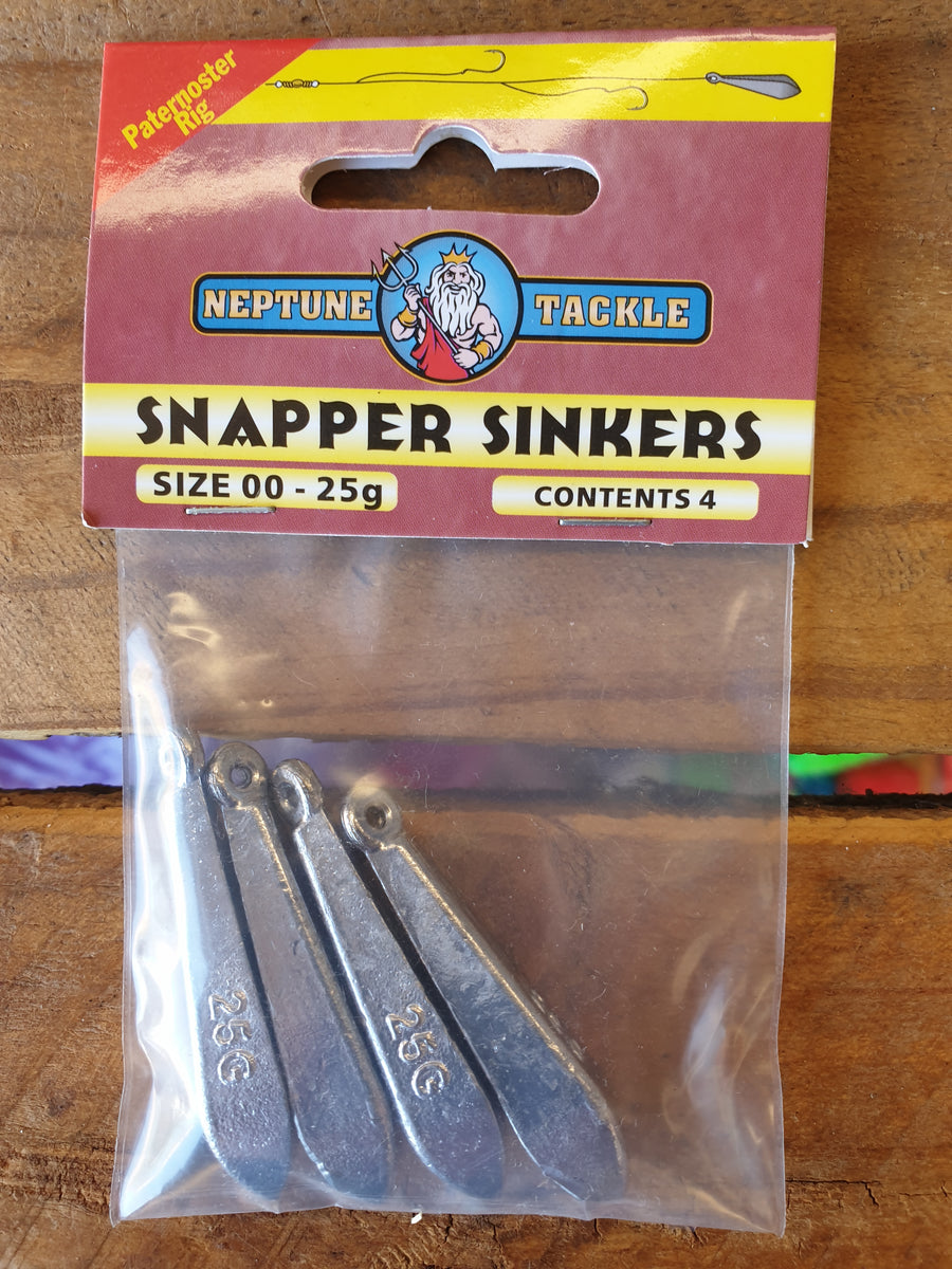 Neptune Tackle Snapper Sinkers - Size 00 (4 Pack) – Byron Bay Camping ...
