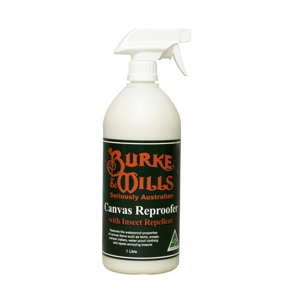 Burke & Wills Canvas Reproofer Spray - 1 Litre – Byron Bay Camping ...